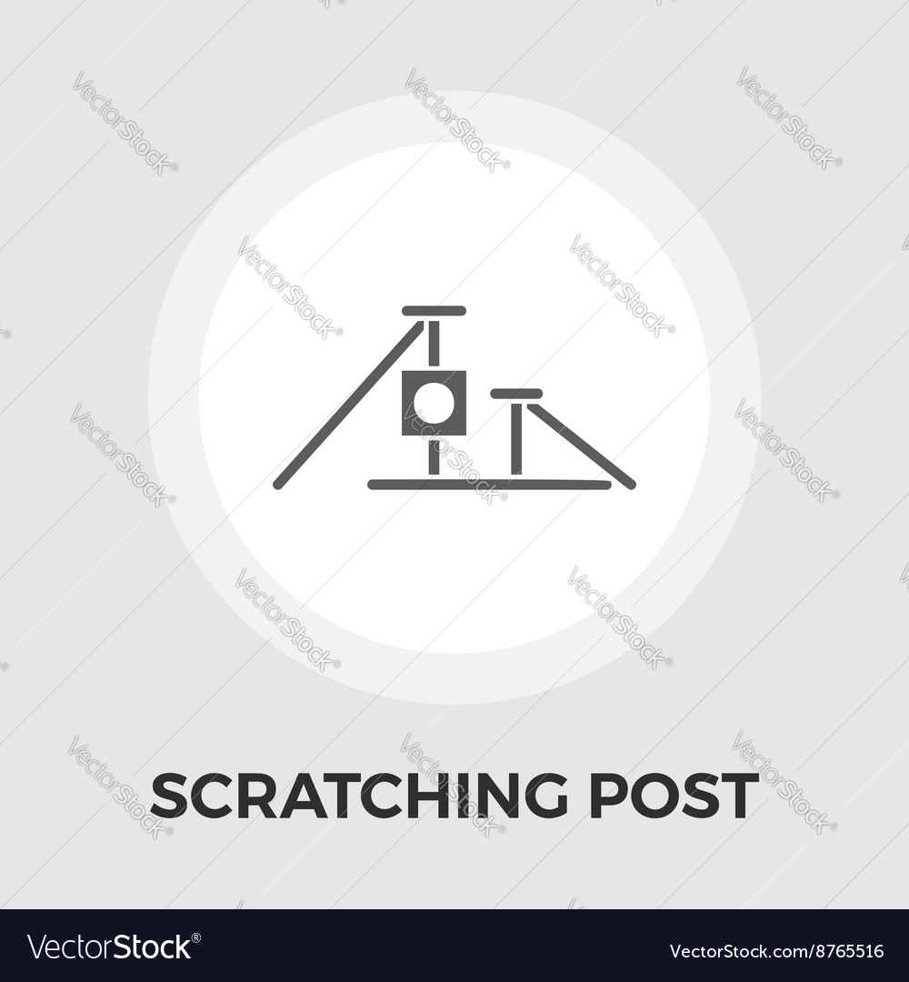 Scratching post flat icon Royalty Free Vector Image
