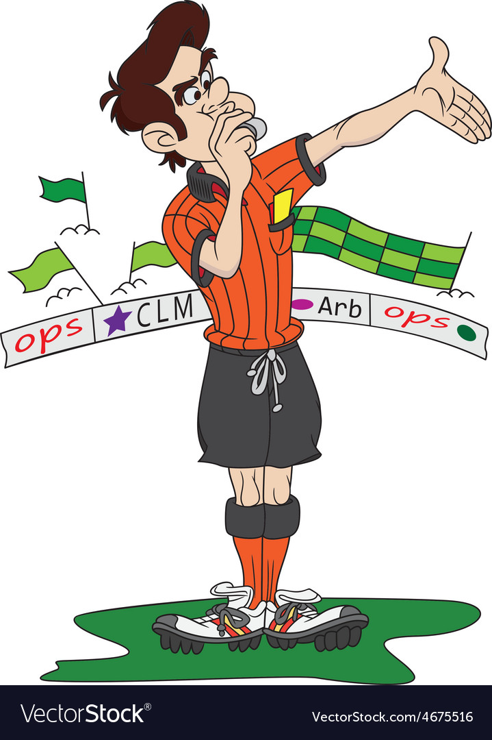 Soccer referee Royalty Free Vector Image - VectorStock