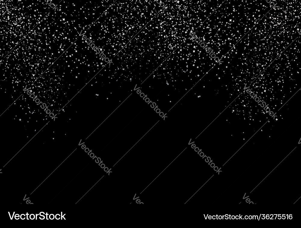 Stars fade textured starry falling down scatter Vector Image