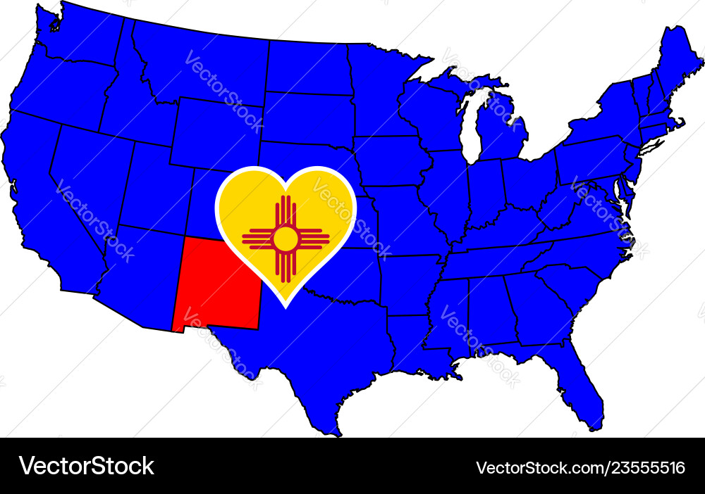 State of new mexico Royalty Free Vector Image - VectorStock