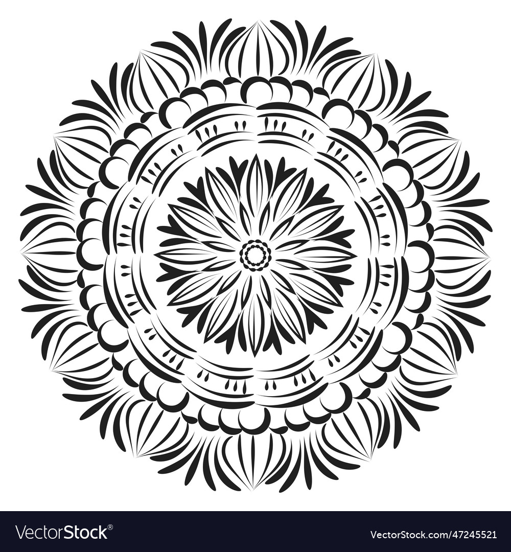 Abstract mandala pattern Royalty Free Vector Image