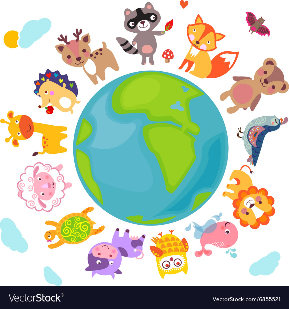 Animalsworld Royalty Free Vector Image - VectorStock