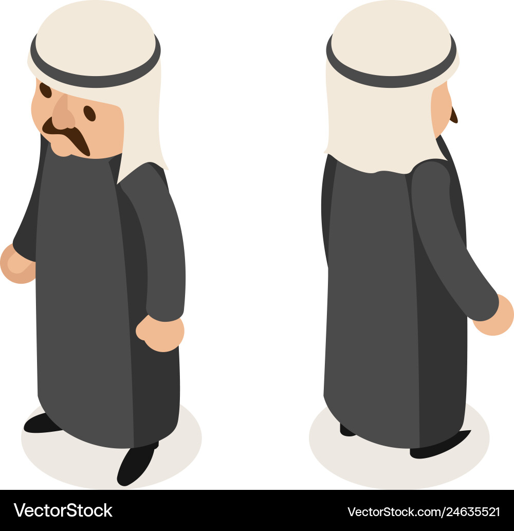Arab businessman traditional national ethnic Vector Image