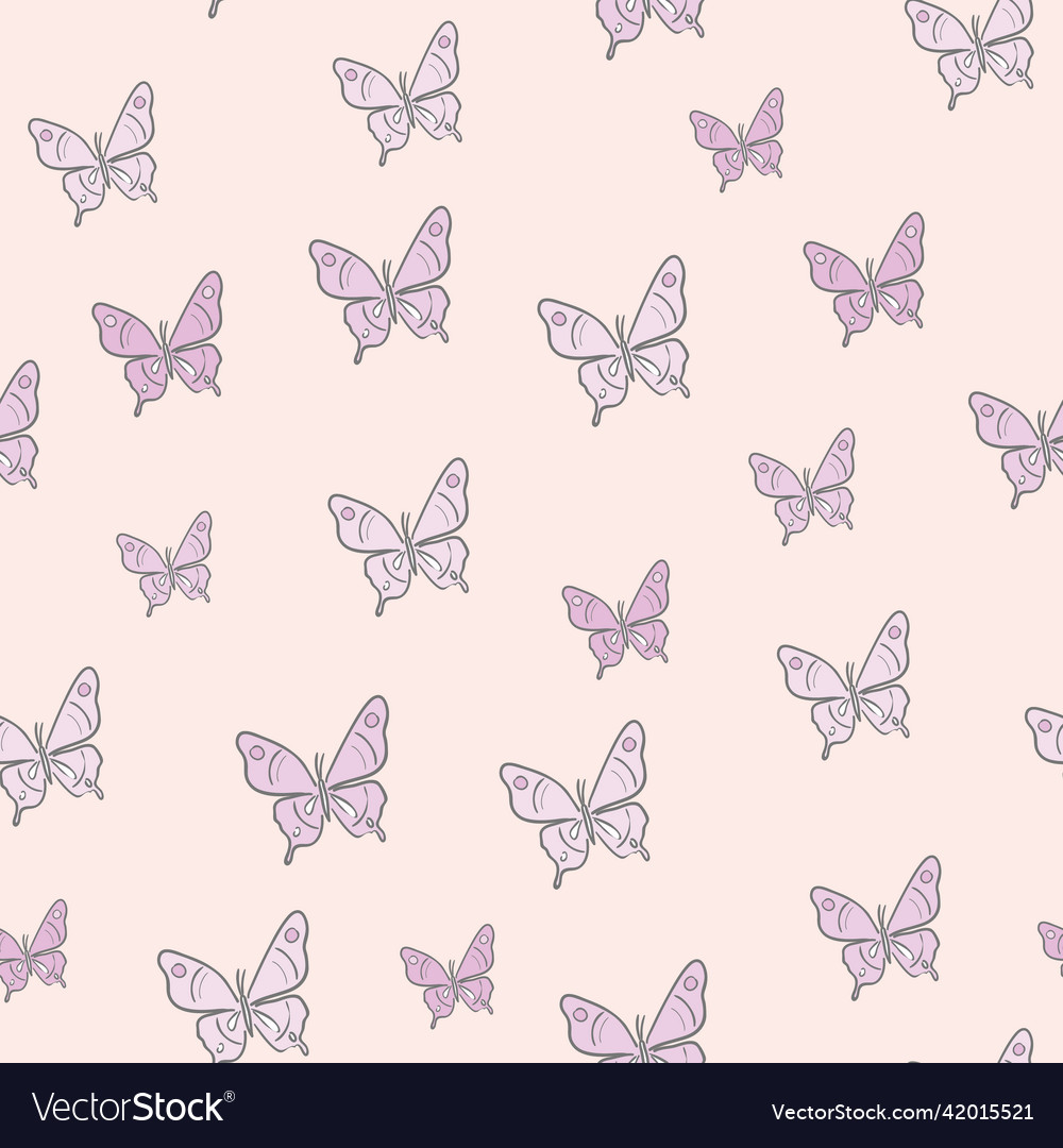 Butterfly seamless repeat pattern design Vector Image