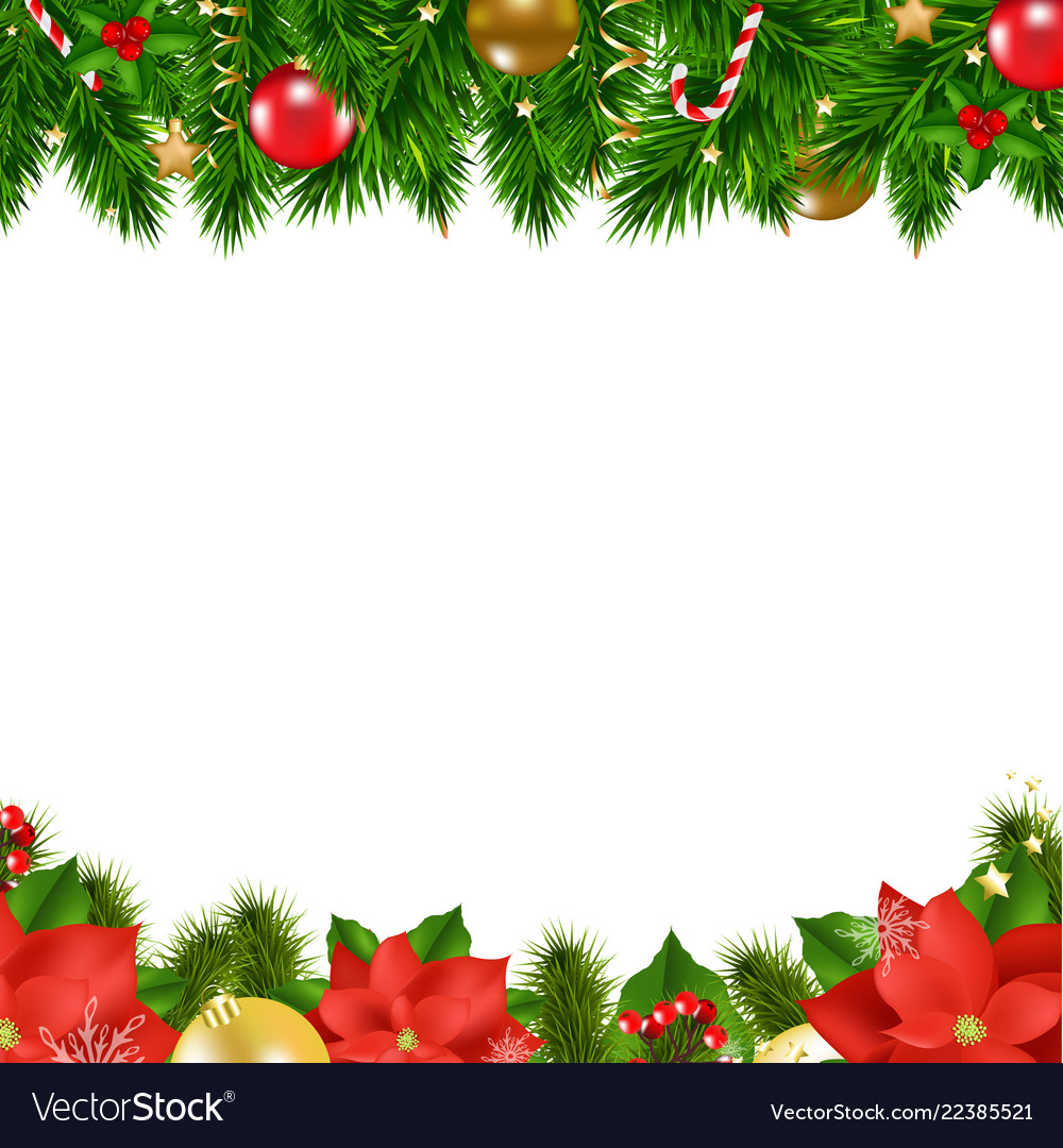 Christmas Borders Royalty Free Vector Image VectorStock