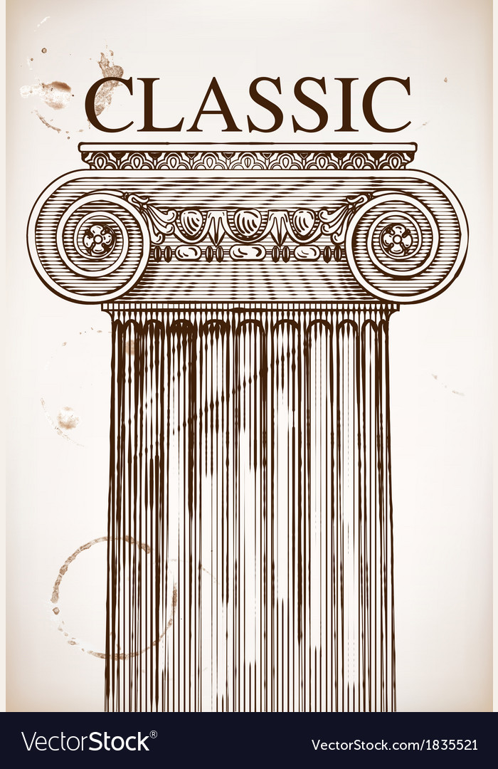 Classical column background Royalty Free Vector Image