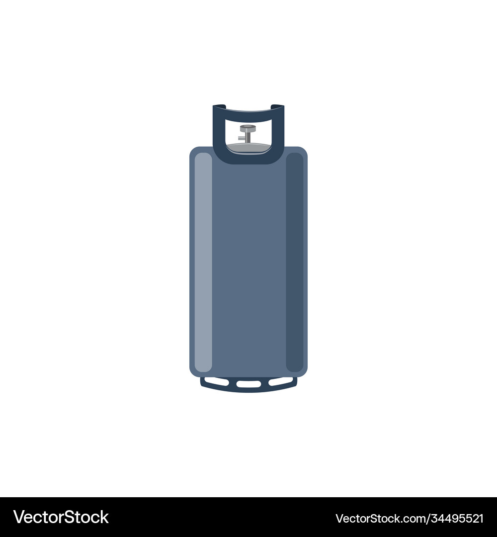 Compressed gas steel cylinder flat cartoon Vector Image