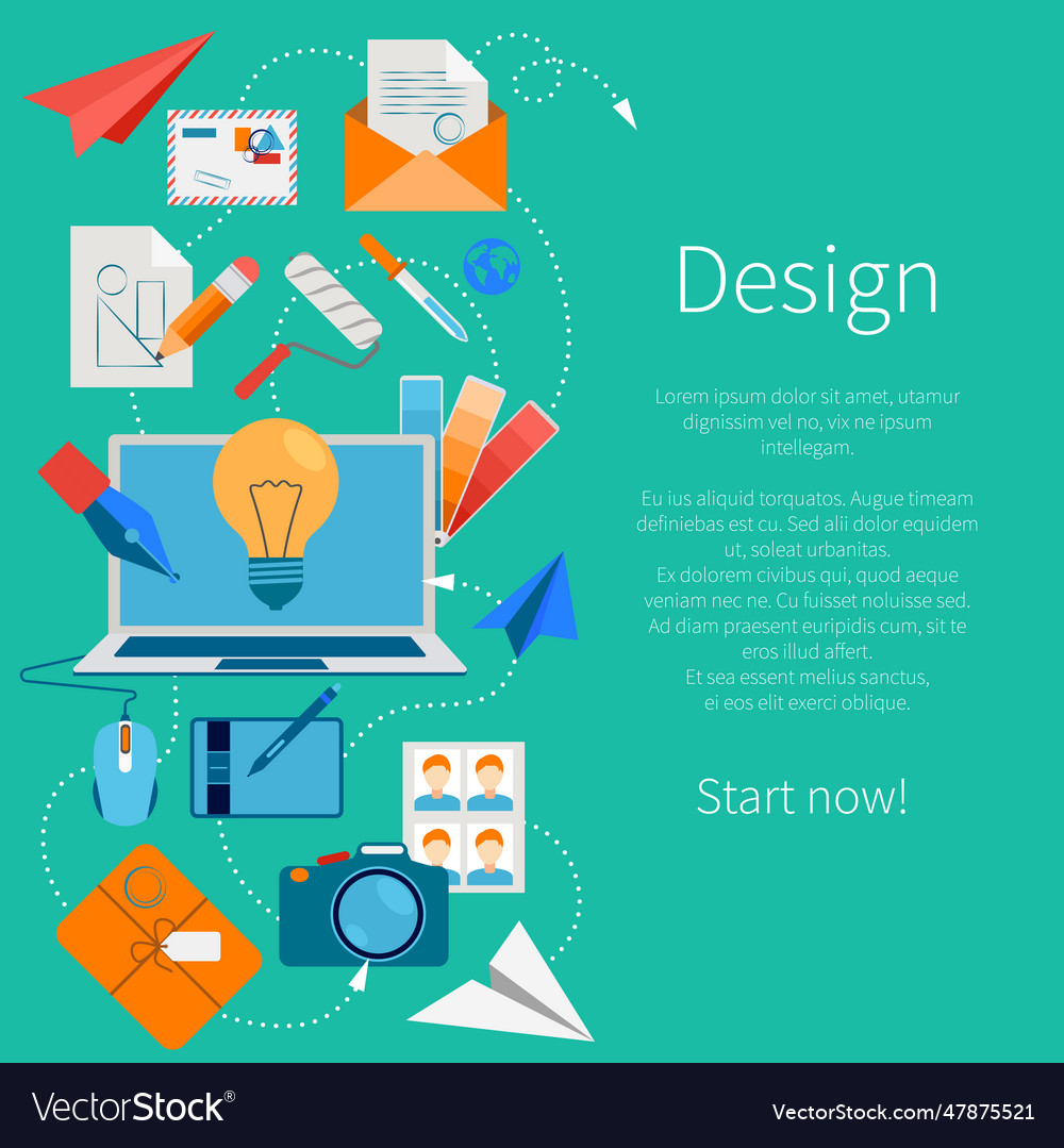 Design development composition development Vector Image
