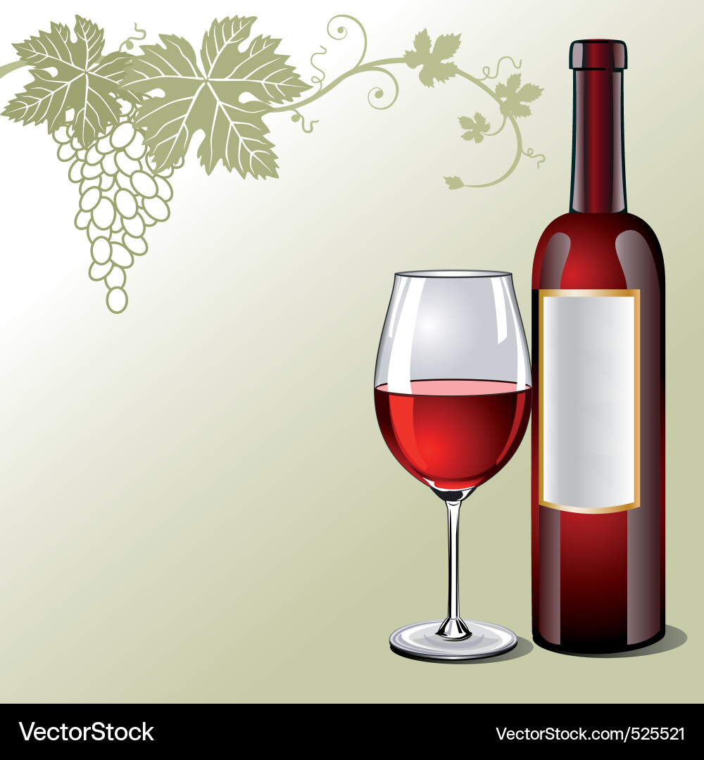 Elegant Red Wine Scene Royalty Free Vector Image