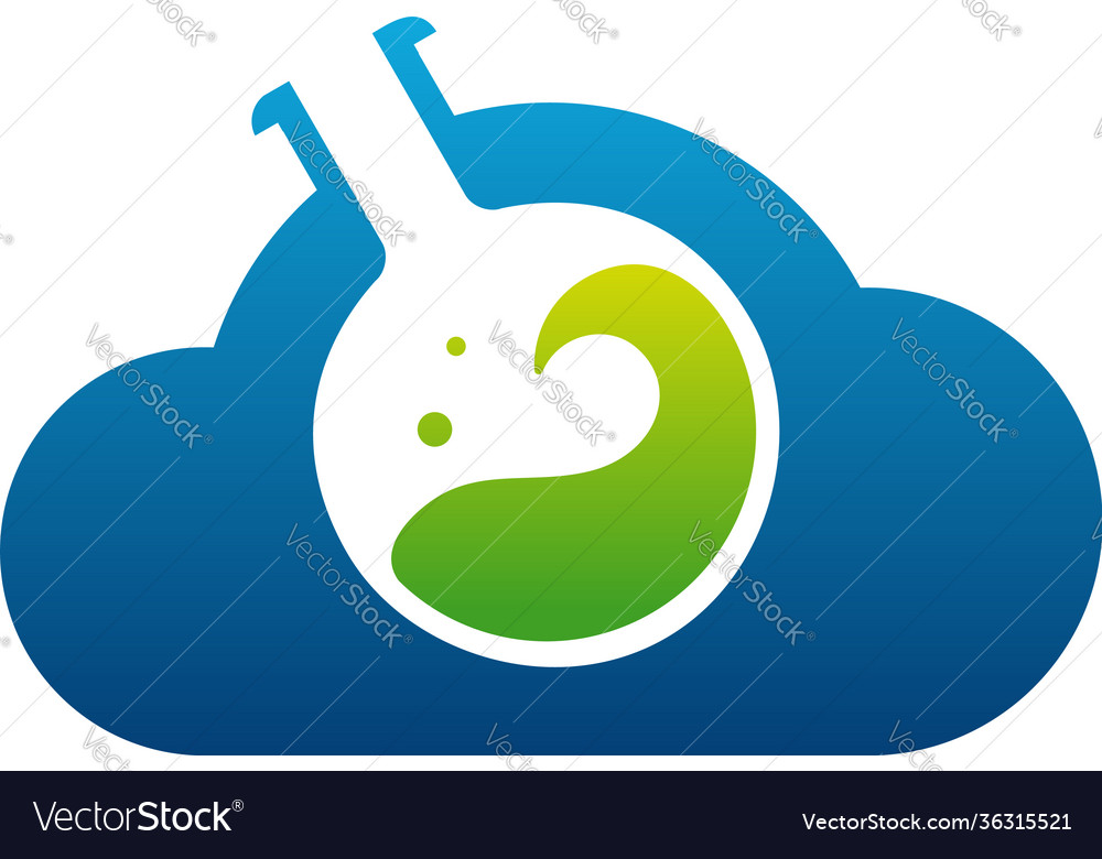 Science logo designs cloud lab Royalty Free Vector Image