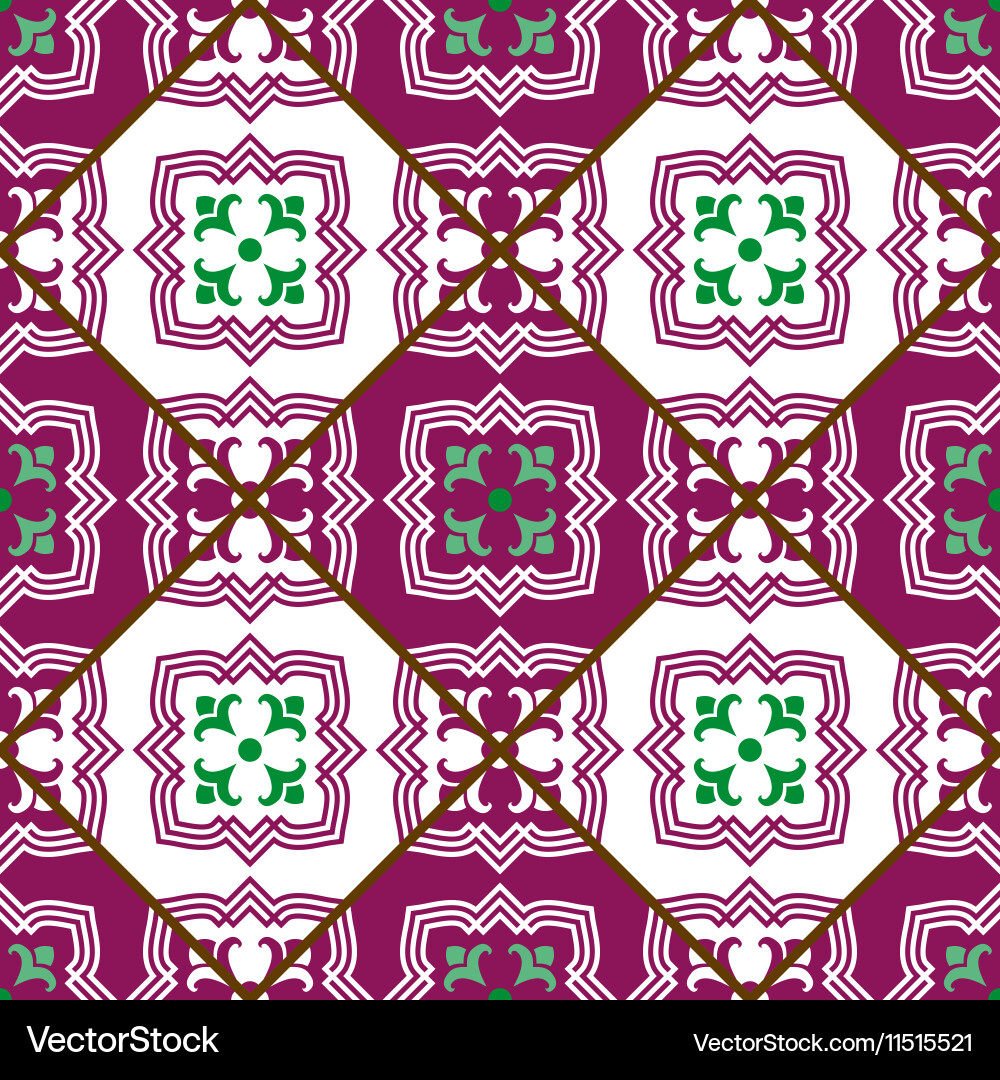 Seamless pattern from tiles Royalty Free Vector Image
