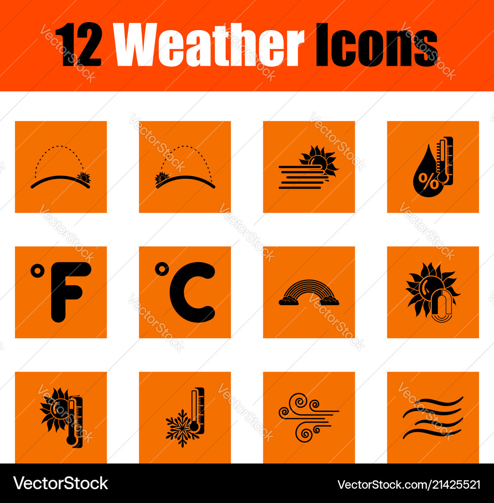 Set of weather icons Royalty Free Vector Image