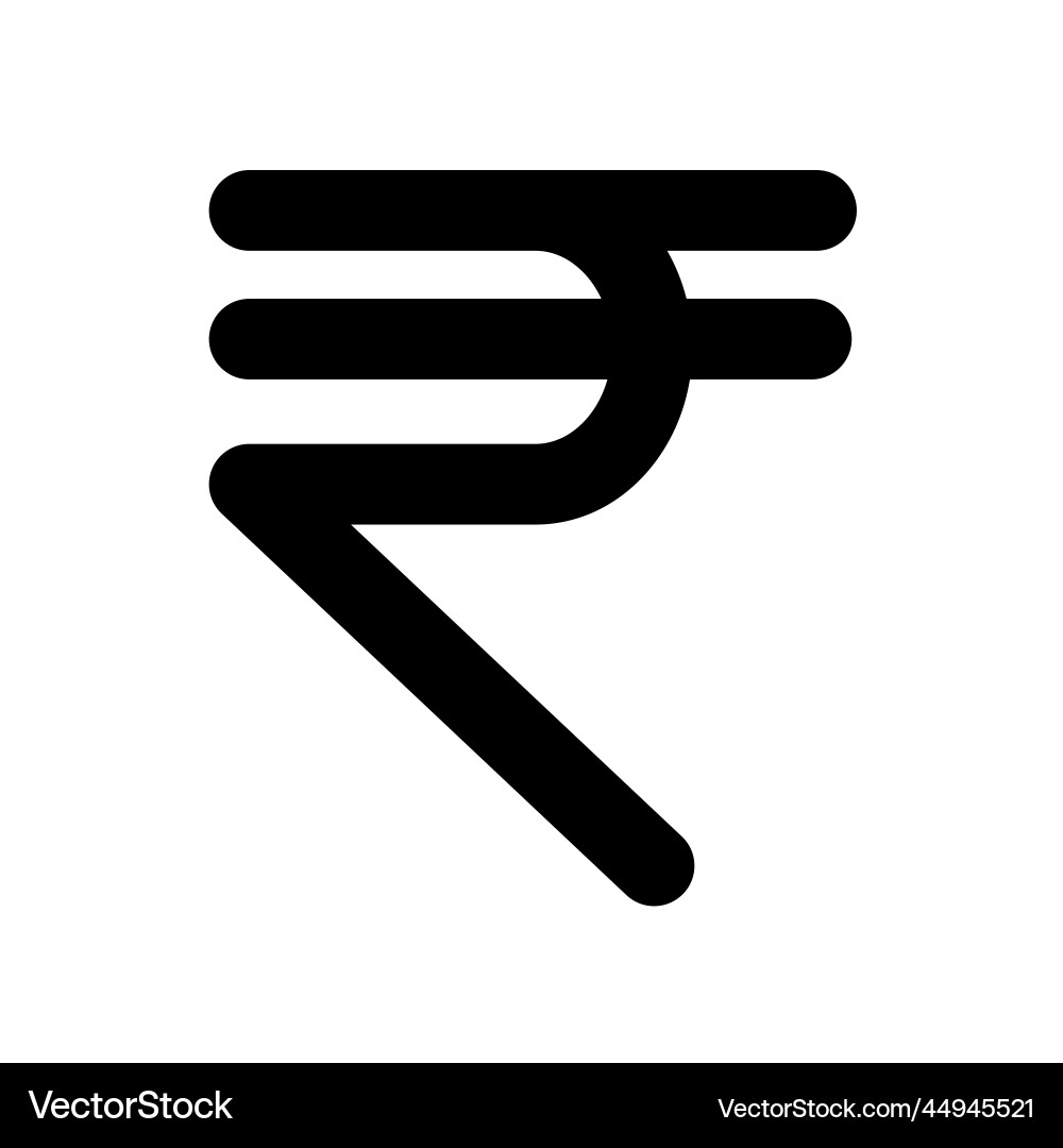 Symbol of the indian rupee Royalty Free Vector Image
