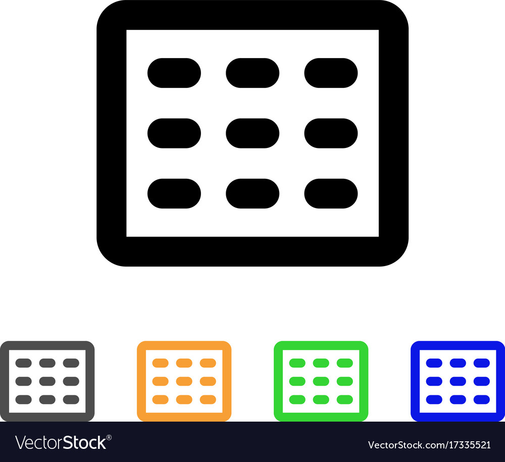 Table grid stroke icon Royalty Free Vector Image
