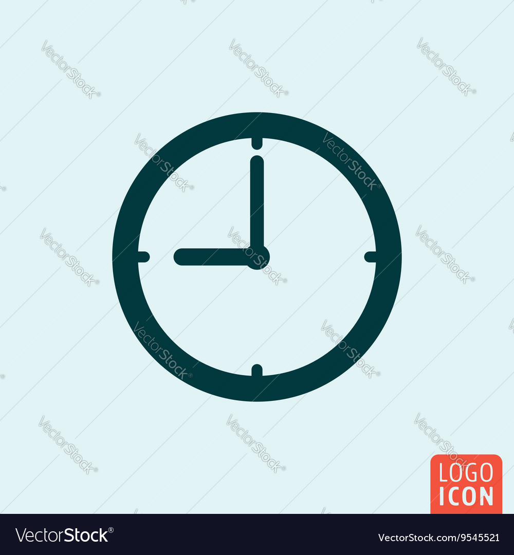 Time clock icon Royalty Free Vector Image - VectorStock