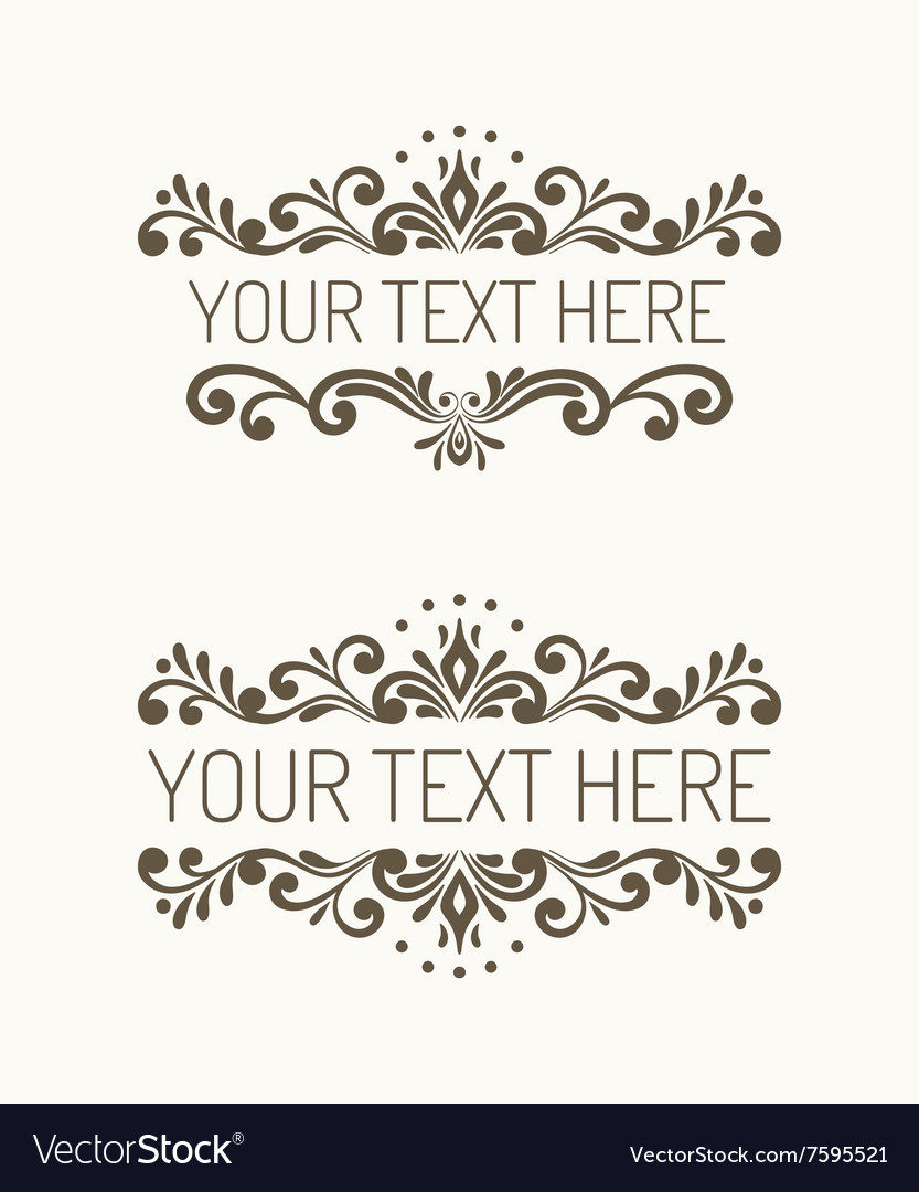 Two hand drawn decorative border Royalty Free Vector Image