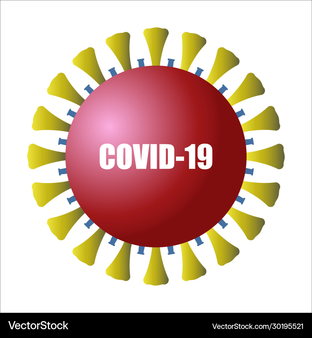 Virus icon isolated on white pandemic coronavirus Vector Image