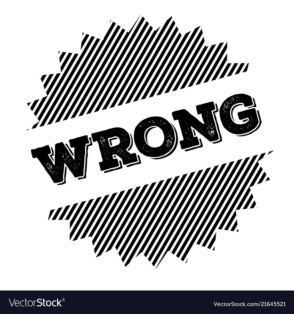 Wrong black stamp Royalty Free Vector Image - VectorStock