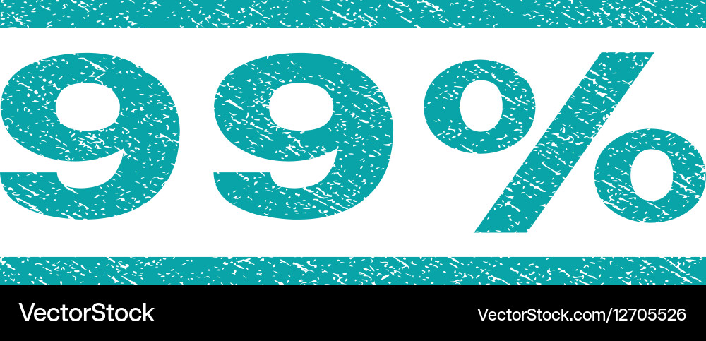 99 percent watermark stamp Royalty Free Vector Image