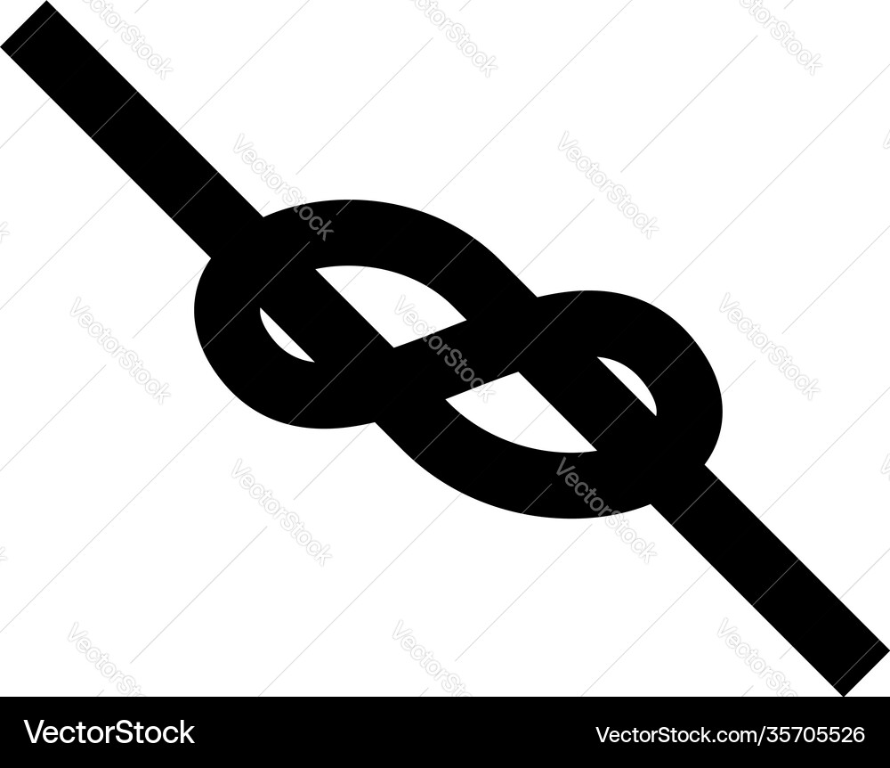 Alpinist rope knot icon Royalty Free Vector Image