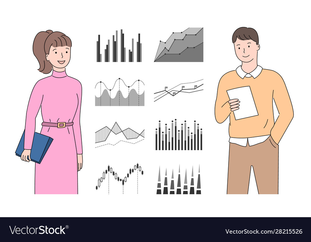 Analytics and statistics data visual form Vector Image