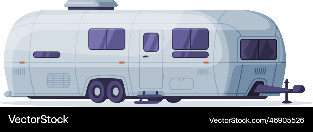 Camping caravan set recreational vehicle mobile Vector Image