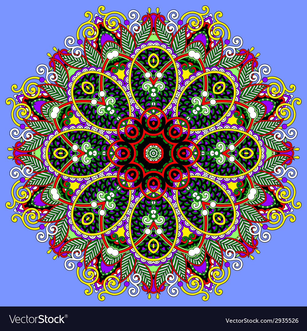 Circle lace ornament round ornamental geometric Vector Image