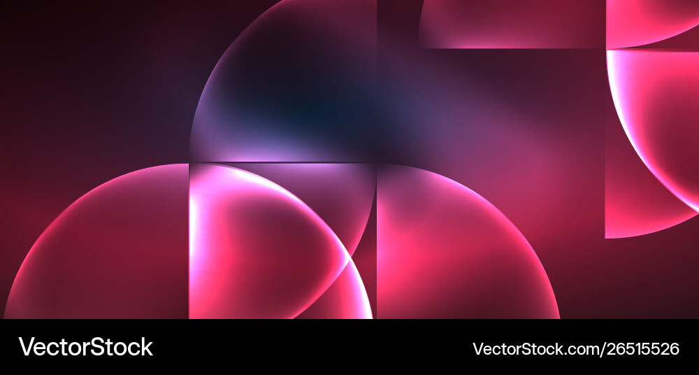 Colorful blue neon shape round triangle in modern Vector Image