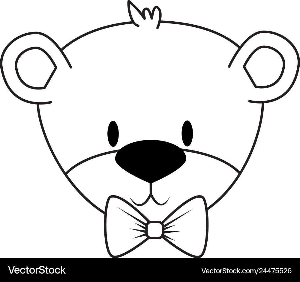 Cute and adorable bear teddy character Royalty Free Vector