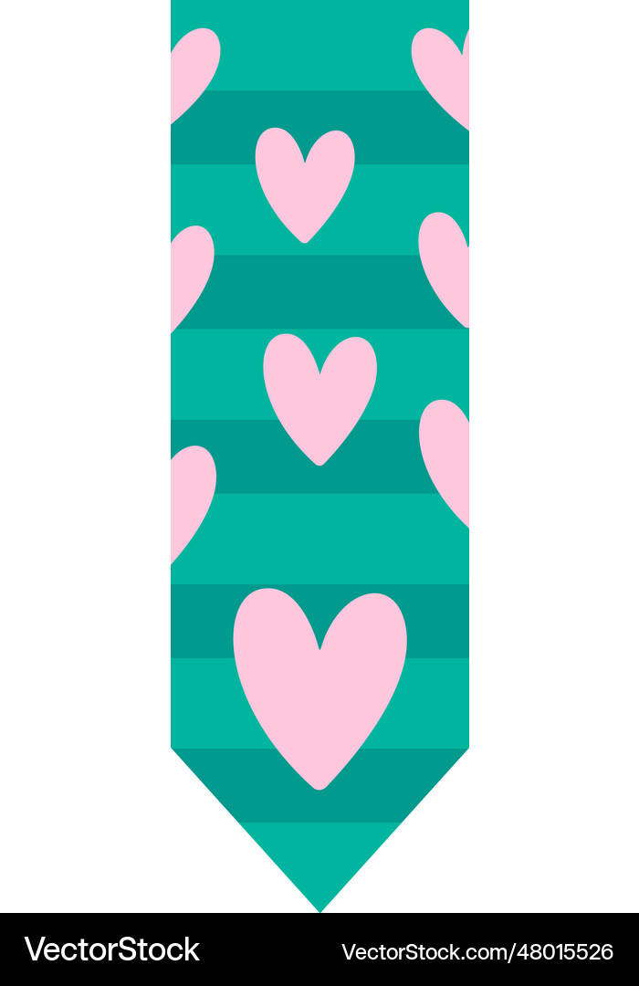 Hearts bookmark stripe Royalty Free Vector Image