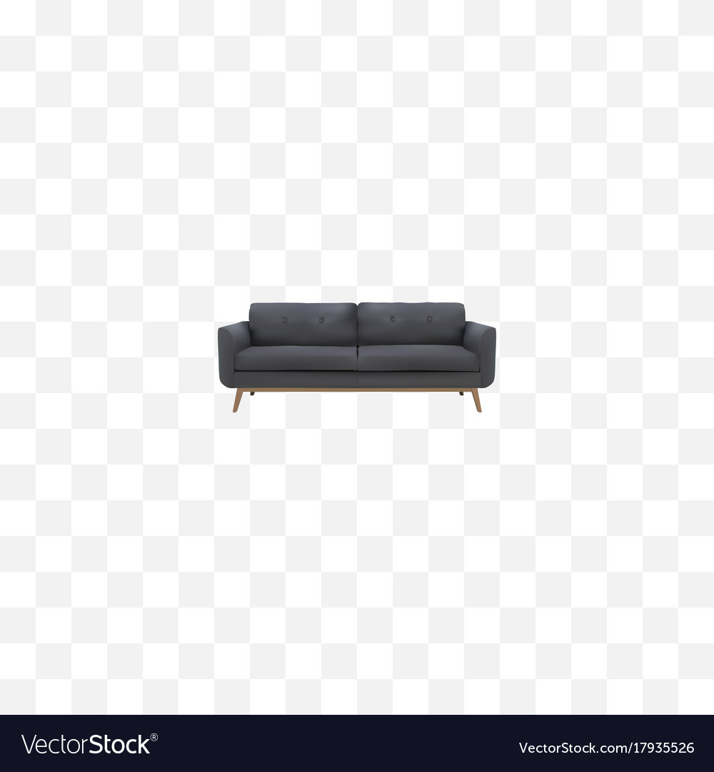 Realistic settee element Royalty Free Vector Image
