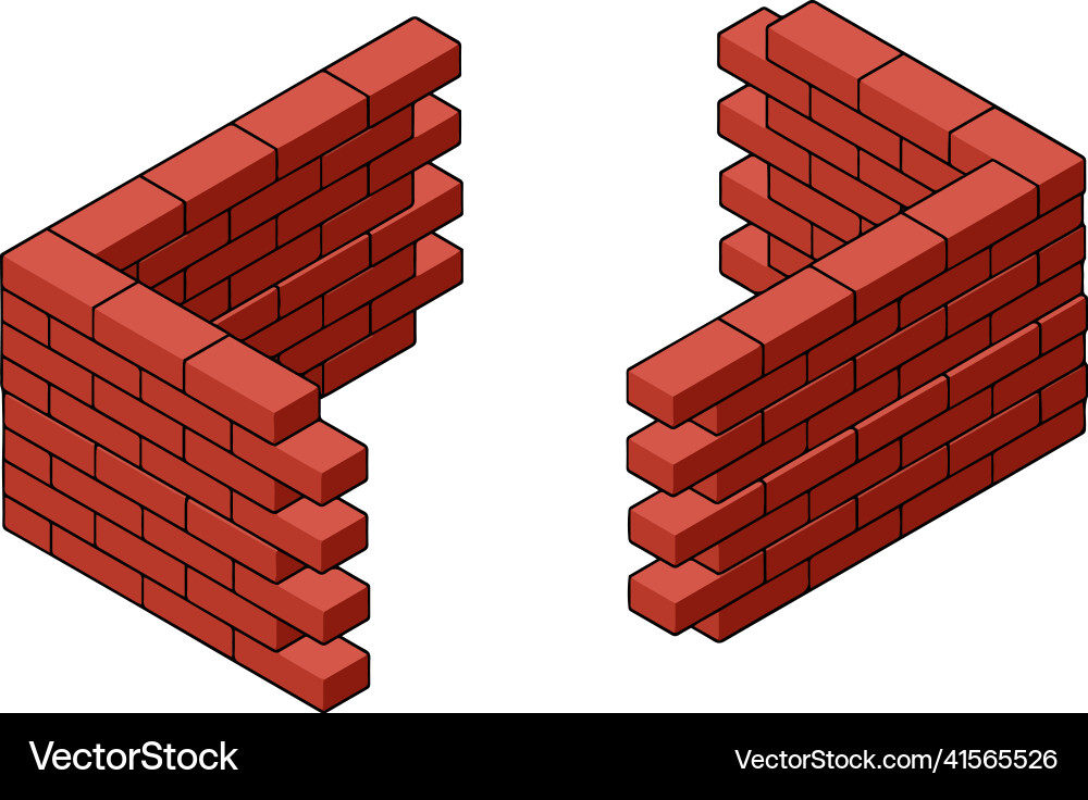 Red brick wall of house Royalty Free Vector Image