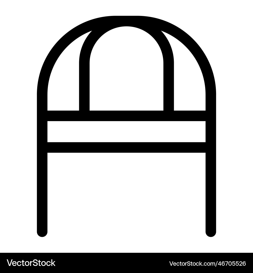 Rounded backrest for a wooden armchair Royalty Free Vector
