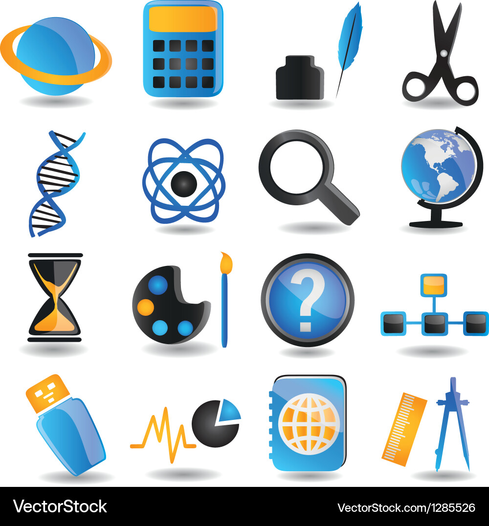 Set of education icons - part 2 Royalty Free Vector Image