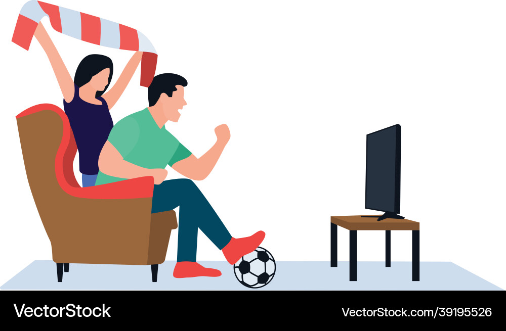 Soccer match Royalty Free Vector Image - VectorStock