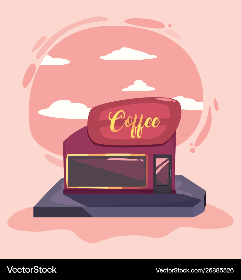 Street market commerce flat design Royalty Free Vector Image