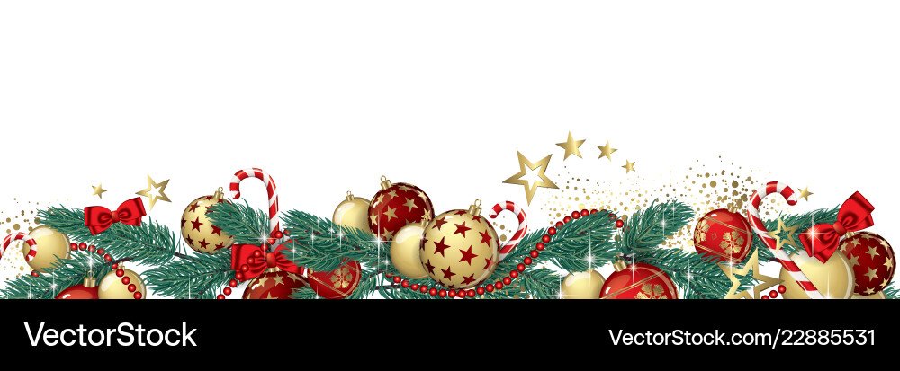 Christmas garland banner Royalty Free Vector Image