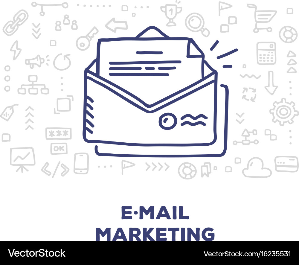 Creative of big paper envelope with letter Vector Image