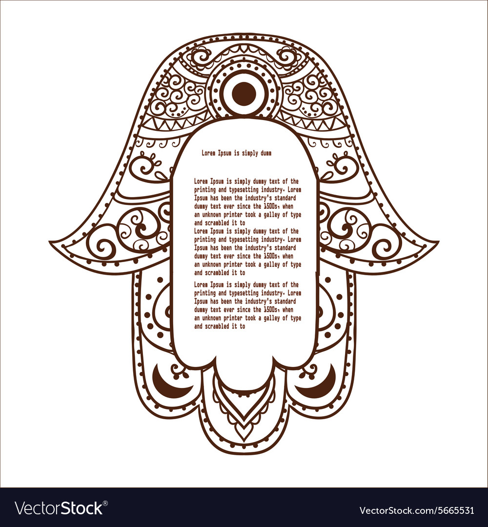 Hamsa2 Royalty Free Vector Image - VectorStock