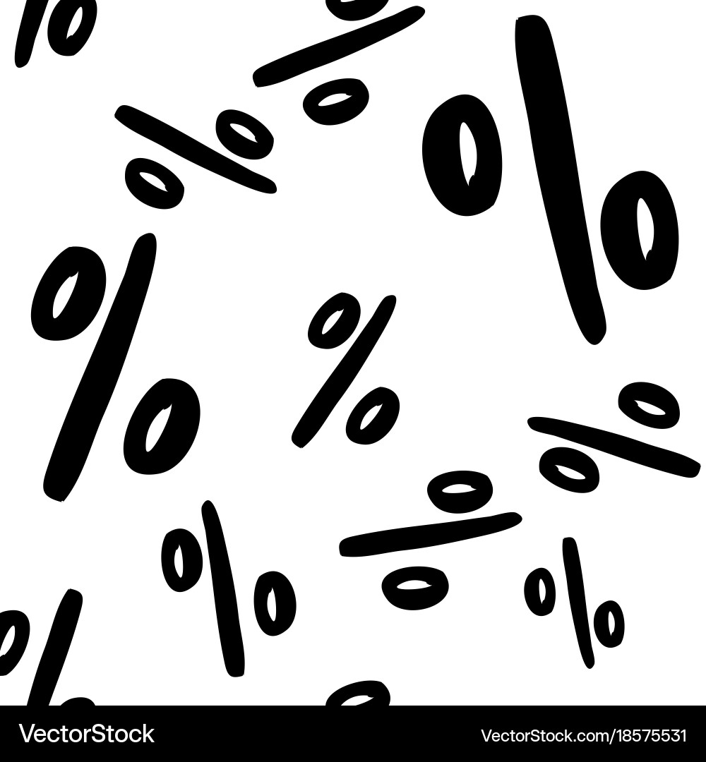 Percent seamless business background Royalty Free Vector