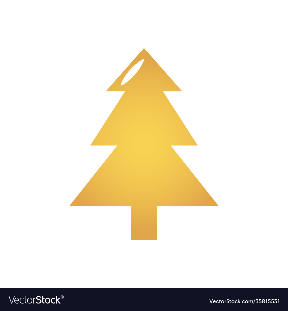 Pine tree icon flat style Royalty Free Vector Image