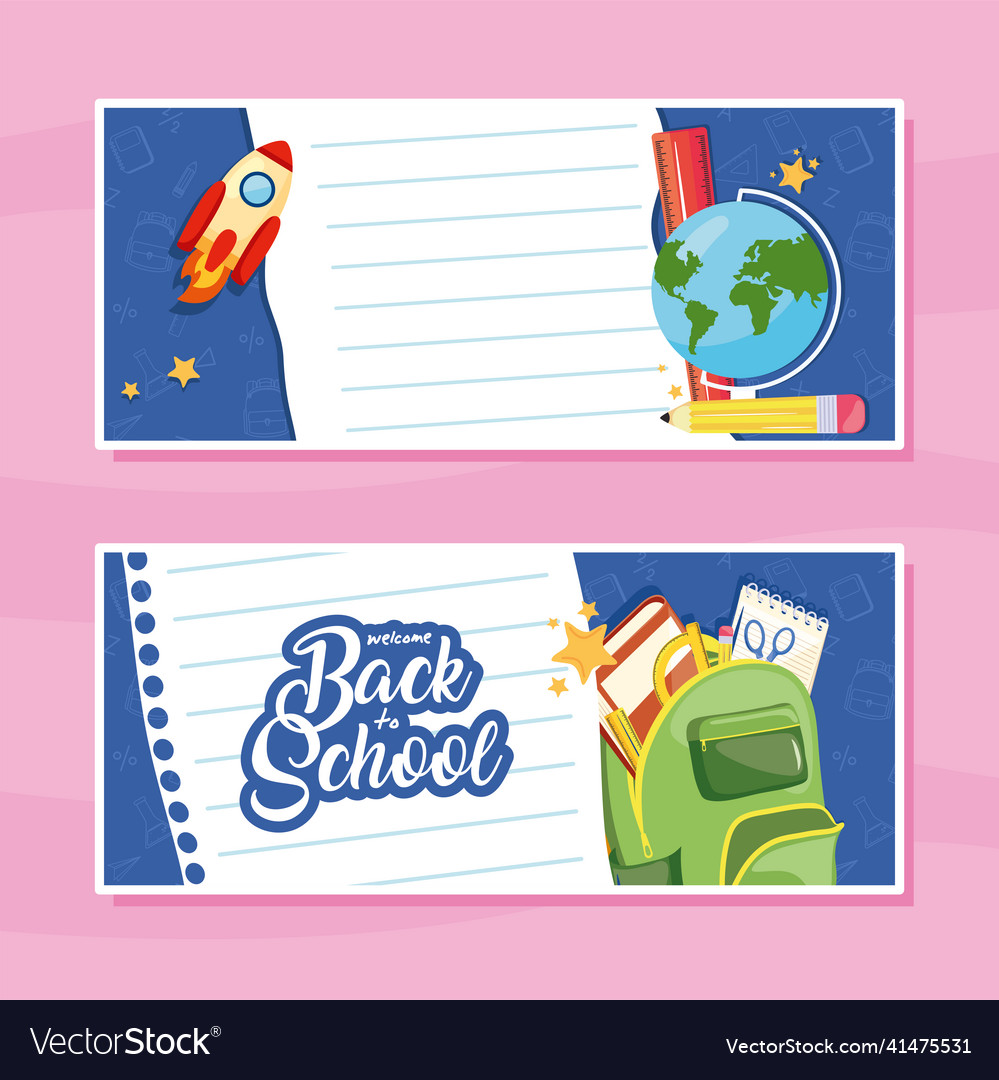School notes design Royalty Free Vector Image - VectorStock