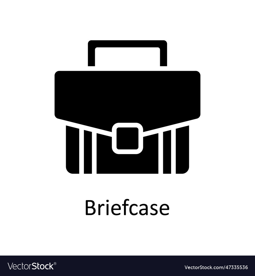 Briefcase solid icon design Royalty Free Vector Image