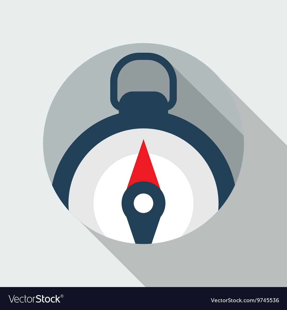 Compass flat icon Royalty Free Vector Image - VectorStock
