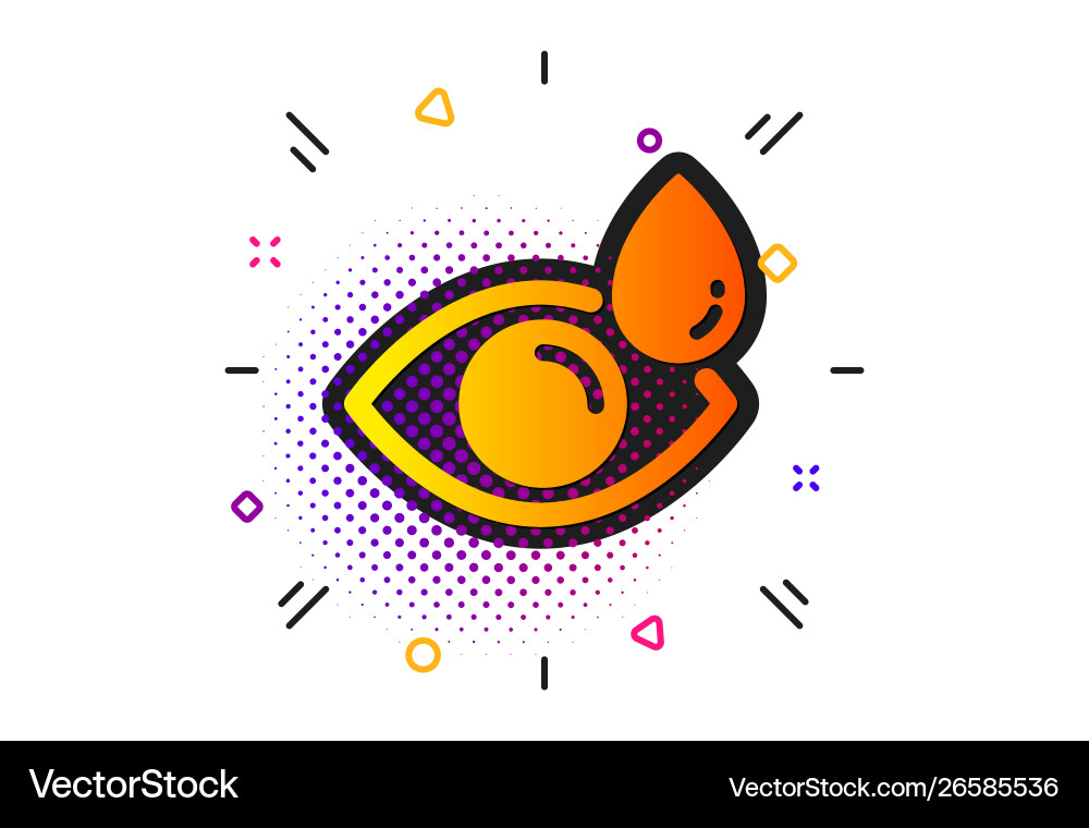 Eye drops icon oculist clinic sign optometry Vector Image