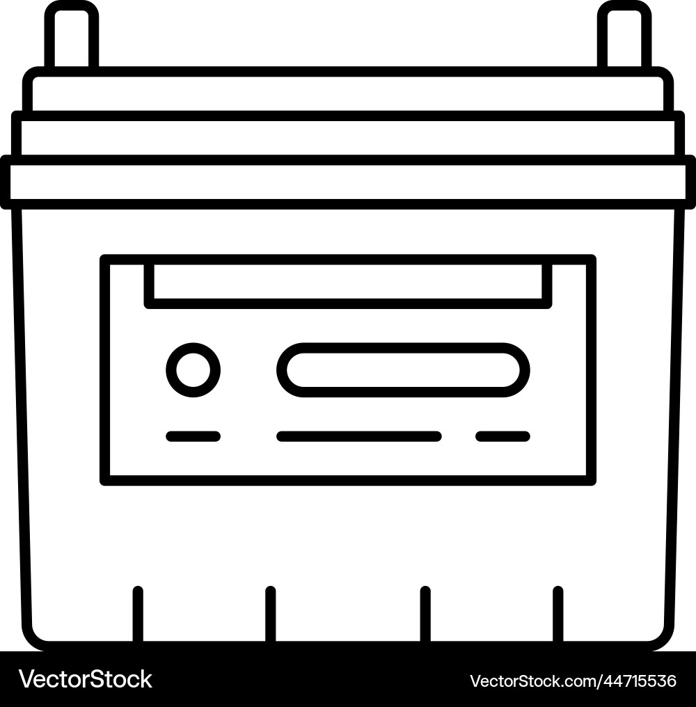 Flooded lead acid battery line icon Royalty Free Vector