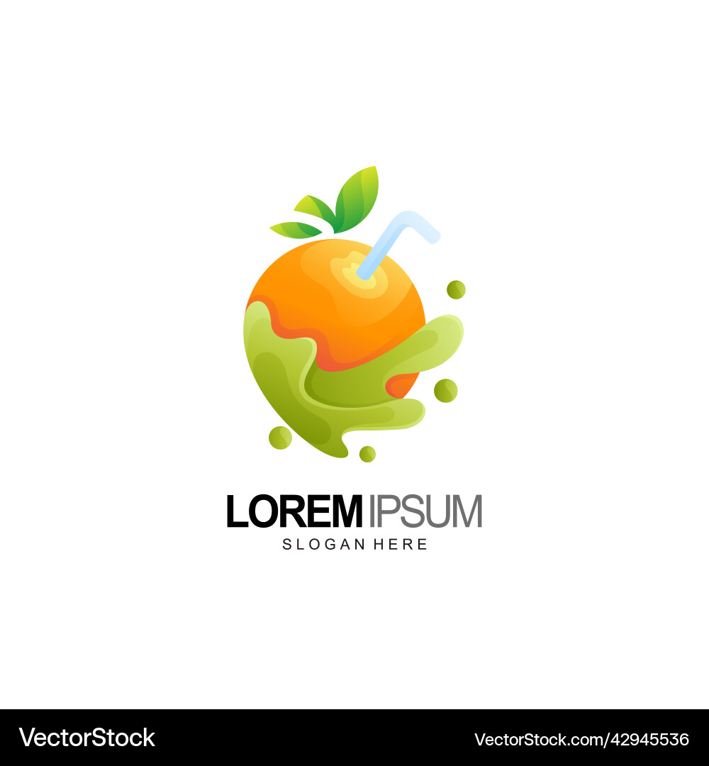 Fruit and juice logo fresh drink design template Vector Image