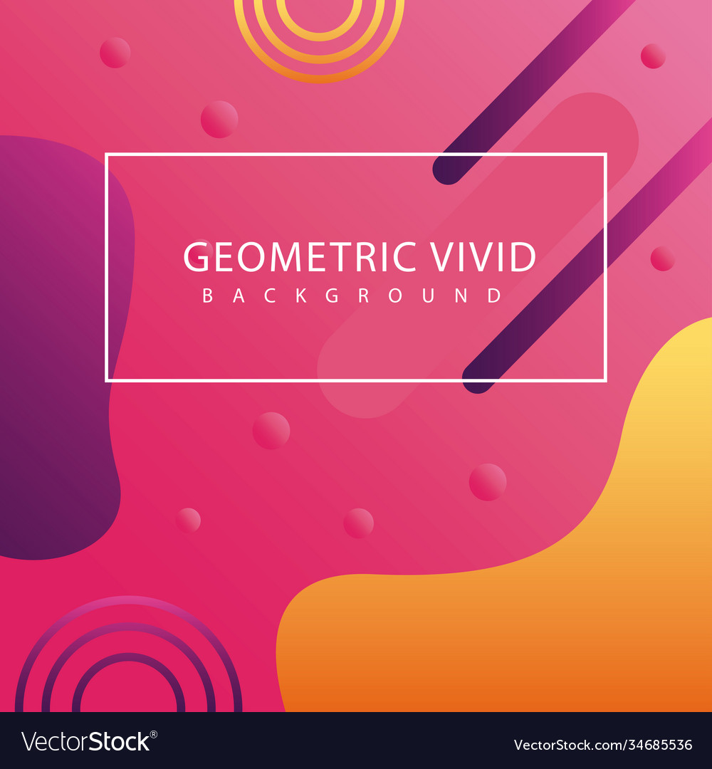 Geometric vivid background rectangle frame Vector Image