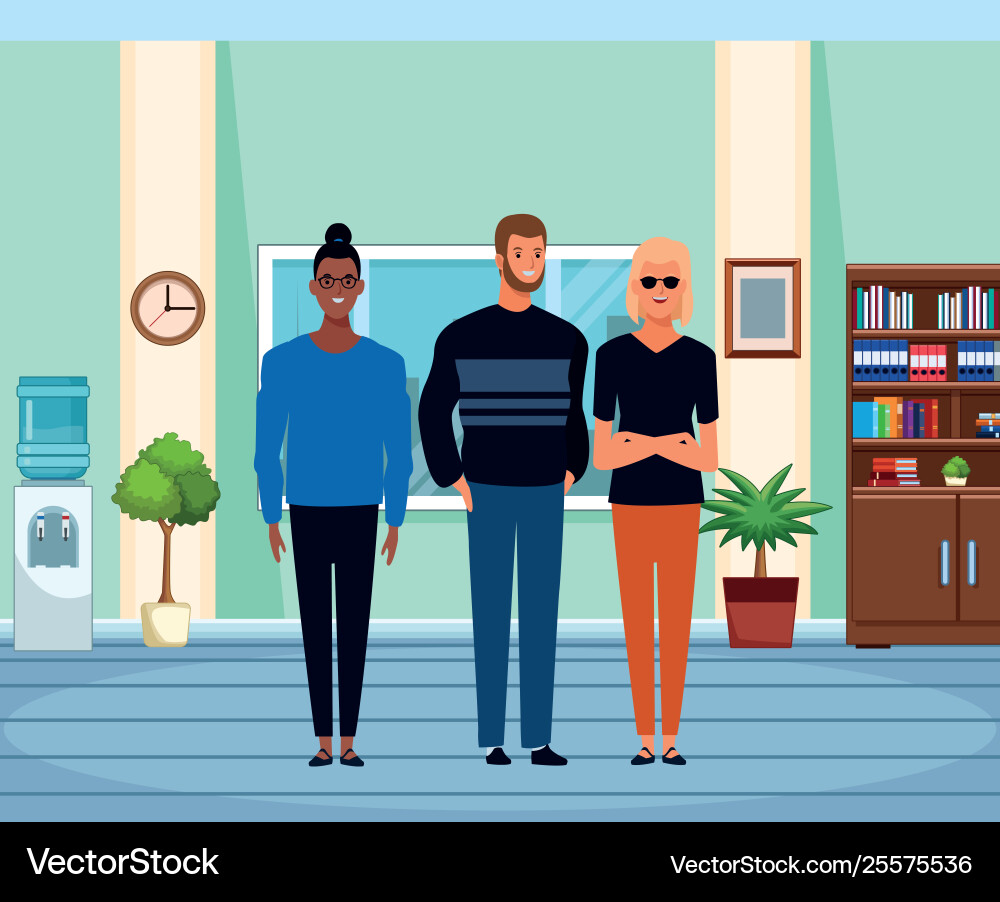 Group people avatar cartoon character Royalty Free Vector