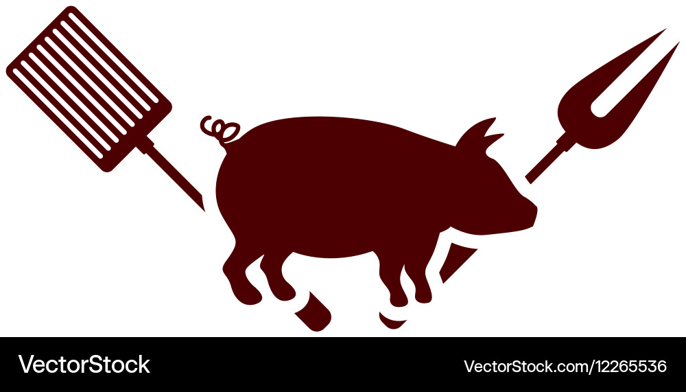 Isolated grill and pork meat design Royalty Free Vector
